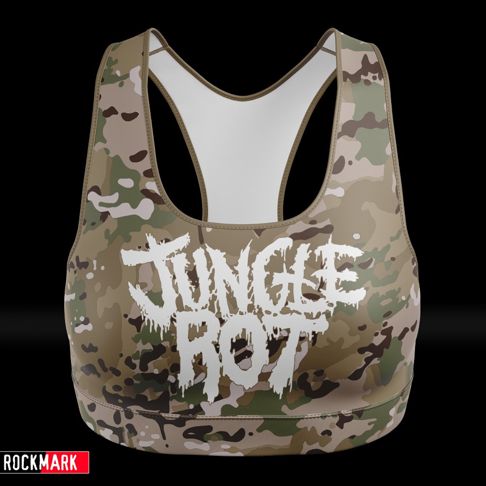 Jungle Rot "Camo Logo" Sporty Crop Top – RockMark Merchandise