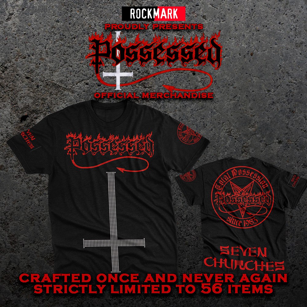 POSSESSED Seven Churches Collectors Edition T-Shirt limited to 56 copi ...
