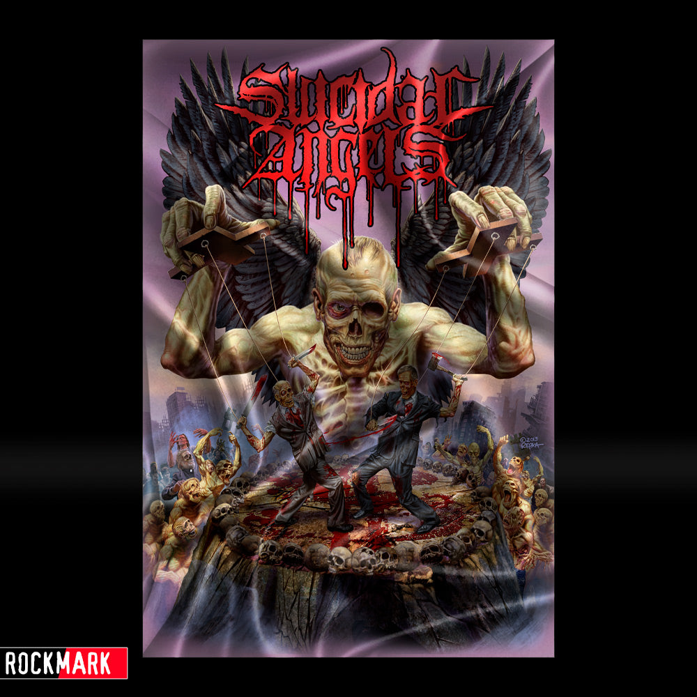 Suicidal Angels "Divine And Conquer" Textile Poster Flag – RockMark ...